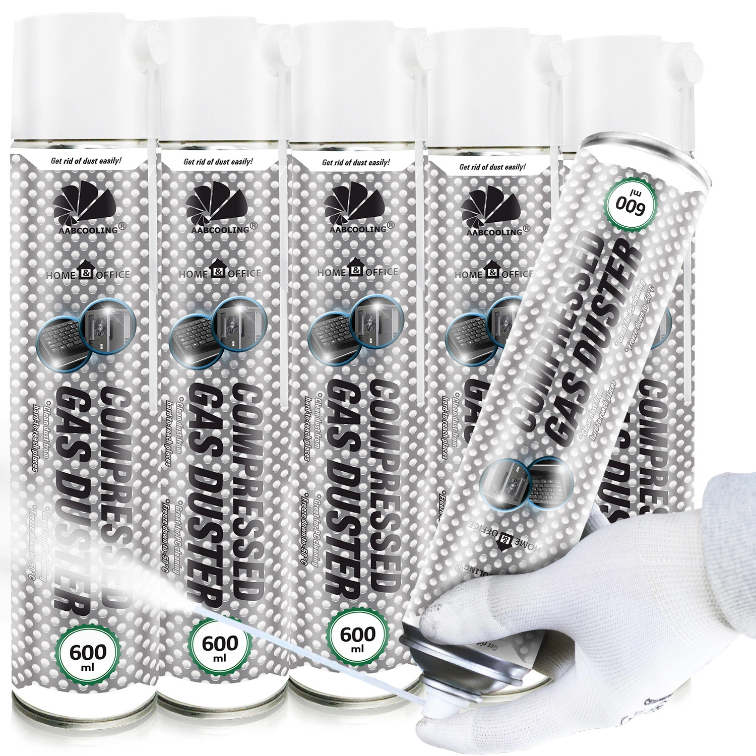 5 x AABCOOLING Home&Office Compressed Gas Duster 600 ml | Zestawy kilku ...